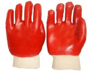 China Fashion Design PVC Coated Gloves Cotton Interlock Lining High Durability for sale