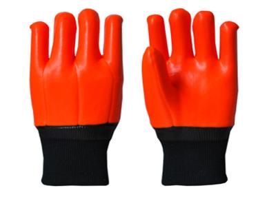 China PVC Coated Work Gloves 26cm Length Antisepsis Cold Weather Slip Resistance M L XL for sale