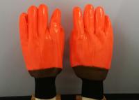 China PVC Coated Work Gloves 26cm Length Antisepsis Cold Weather Slip Resistance M L XL for sale