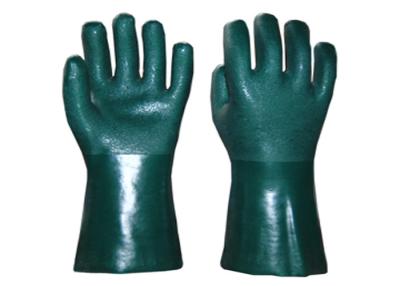 China Heavy Duty PVC Coated Gloves Sandy Finish 28cm Extra Grip Long Lifetime for sale