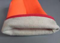 China 3 Layers Liner Full PVC Coated Orange Fluorescent Mitten 26cm Waterproof Work Gloves for sale