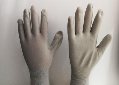 China Light Weight PU Coated Gloves 13 Gauge Nylon Liner High Durability Comfortable Hand Feeling for sale