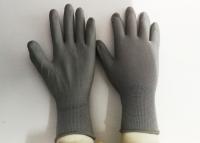China Light Weight PU Coated Gloves 13 Gauge Nylon Liner High Durability Comfortable Hand Feeling for sale