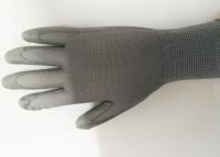 China Grey Polyester PU Palm Coated Gloves 13g Anti Static Work Gloves Size 6-10 for sale