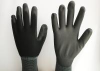 China Industrial PU Coated Gloves Excellent Moisture Absorbency 21cm - 25cm Length for sale
