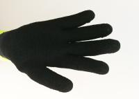 China Fluorescent Yellow Latex Palm Coated Gloves 10 Gauge Acrylic Knit Wrist Work Gloves for sale