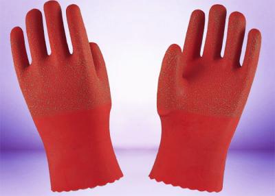 China Heavy Duty Latex Palm Coated Work Gloves Rubber Dipped Superior Grip 10 Inch for sale