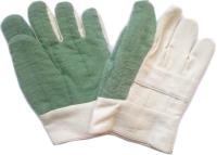 China Cotton Canvas Heat Resistant Work Gloves 8oz Knit Cuff Gardening Gloves for sale