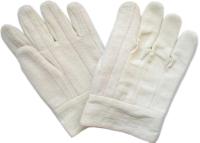 China 100% Tatting Canvas Hotmill Double Layer Working Gloves With Safety Cuff for sale
