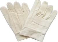 China 100% Tatting Canvas Hotmill Double Layer Working Gloves With Safety Cuff for sale