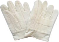 China 100% Tatting Canvas Hotmill Double Layer Working Gloves With Safety Cuff for sale