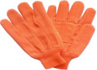 China Warm Fleece Lined Cotton Canvas Work Gloves 12 Pairs Knit Wrist Winter Gardening for sale