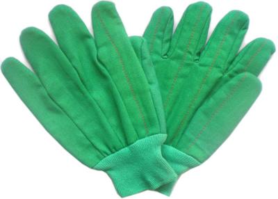 China Green Cotton Working Gloves with Knit Wrist for Winter Use S-XXL for sale