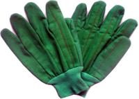 China Green Cotton Working Gloves with Knit Wrist for Winter Use S-XXL for sale