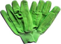 China Dyed Green Cotton Hot Mill Gloves Heat Insulated 18 oz to 32 oz Knit Wrist for sale