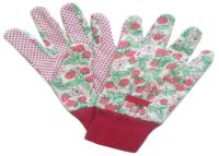 China Reusable Cotton Knitted Work Gloves 9.5 Inch Gardening Gloves for Women for sale