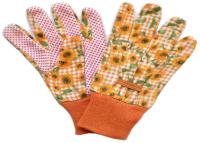 China Reusable Cotton Knitted Work Gloves 9.5 Inch Gardening Gloves for Women for sale