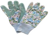 China Back Elastic Line Mixed Cotton / Poly Working Hands Gloves With Knit Wrist for sale