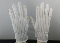 China Half Finger ESD Anti Static Gloves Light Weight 15g Per Pair Class 10 - 1000 for sale