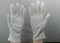 China Anti Dust Jewelry Handling Gloves Microfiber Silk Screen Printed 170gsm 8x23cm for sale