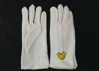 China Military White Dress Gloves 21s Cotton Yarn Parade Ceremonial Glove 330gsm Heavy Weight 100% Cotton for sale