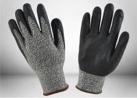 China Cut Resistant Gloves Level 5 Protection Foam Nitrile Coated HPPE Knitted 10 Inch for sale
