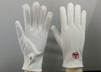 China Light Weight Cotton Parade Gloves Customized Embroidery Logo Non Toxic Material for sale