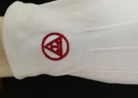 China Light Weight Cotton Parade Gloves Customized Embroidery Logo Non Toxic Material for sale