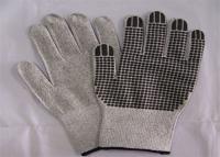 China Black Nitrile Dots Cut Resistant Gloves 13G HPPE Knitted EN388 Sizes XS-XXL for sale