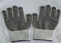 China Black Nitrile Dots Cut Resistant Gloves 13G HPPE Knitted EN388 Sizes XS-XXL for sale
