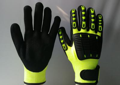 China TPR Back Sewing Mechanic Work Gloves Eco Friendly Cut Level 5 Anti Impact 13 Gauge for sale