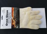China Aramid Heat Resistant Gloves 932F 26cm EN407 Certified BBQ Oven Gloves Non-Slip Silicone Coated for sale