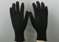 China Seamless Design Black Nitrile Gloves , Nitrile Palm Coated Gloves For Precision Assembly Work for sale