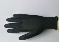 China Seamless Design Black Nitrile Gloves , Nitrile Palm Coated Gloves For Precision Assembly Work for sale