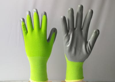 China Grey Nitrile Coated Work Gloves Extended Service Life Comfortable In Dry Condition for sale