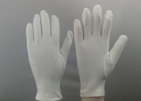 China 100% Cotton Parade Gloves 32s Yarn Three Stitch Lines White 200gsm 21-25cm for sale