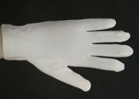 China 100% Cotton Parade Gloves 32s Yarn Three Stitch Lines White 200gsm 21-25cm for sale