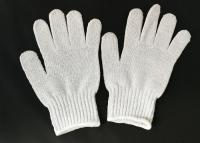 China Elastic Cuff Cotton String Knit Gloves , Cotton Work Gloves With Rubber Gripper Dots for sale