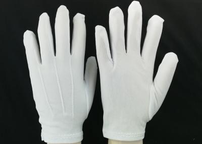 China Bleached White 100% Nylon Lint Free Gloves 23g Pair 100D Yarn Clean Room Dust Free for sale