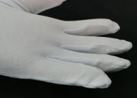 China Bleached White 100% Nylon Lint Free Gloves 23g Pair 100D Yarn Clean Room Dust Free for sale