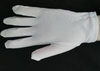 China Bleached White 100% Nylon Lint Free Gloves 23g Pair 100D Yarn Clean Room Dust Free for sale