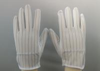 China ESD PVC Dotted 	Anti Static Gloves Three Stitches Lines Design On Back for sale