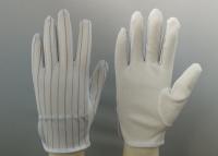 China ESD PVC Dotted 	Anti Static Gloves Three Stitches Lines Design On Back for sale