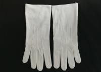 China Disposable White Cotton Parade Gloves 21cm 24cm Ceremonial Gloves Magic Sticker Wrist for sale