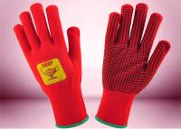China 100% Nylon Thermal Freezer Gloves with PVC Dots Size 6-11 Red Hand Protection for sale
