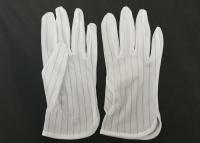 China Polyester Lint Free ESD Gloves for Electronic Assembly 1.0cm Conductive Fiber S/M/L for sale