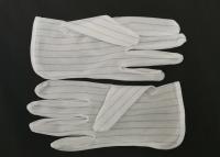 China Polyester Lint Free ESD Gloves for Electronic Assembly 1.0cm Conductive Fiber S/M/L for sale
