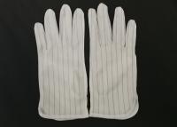 China Micro Fiber Palm Anti Static Gloves 75D Non Toxic Materials With Polyester Binding for sale