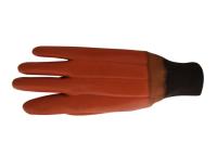 China Foam Insulated Liner PVC Coated Gloves Orange Maximum Protection From Acids -30°C for sale