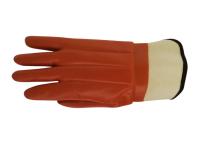 China Winter Orange PVC Gloves 100% Cotton / Jersey Lining For Extra Comfort for sale